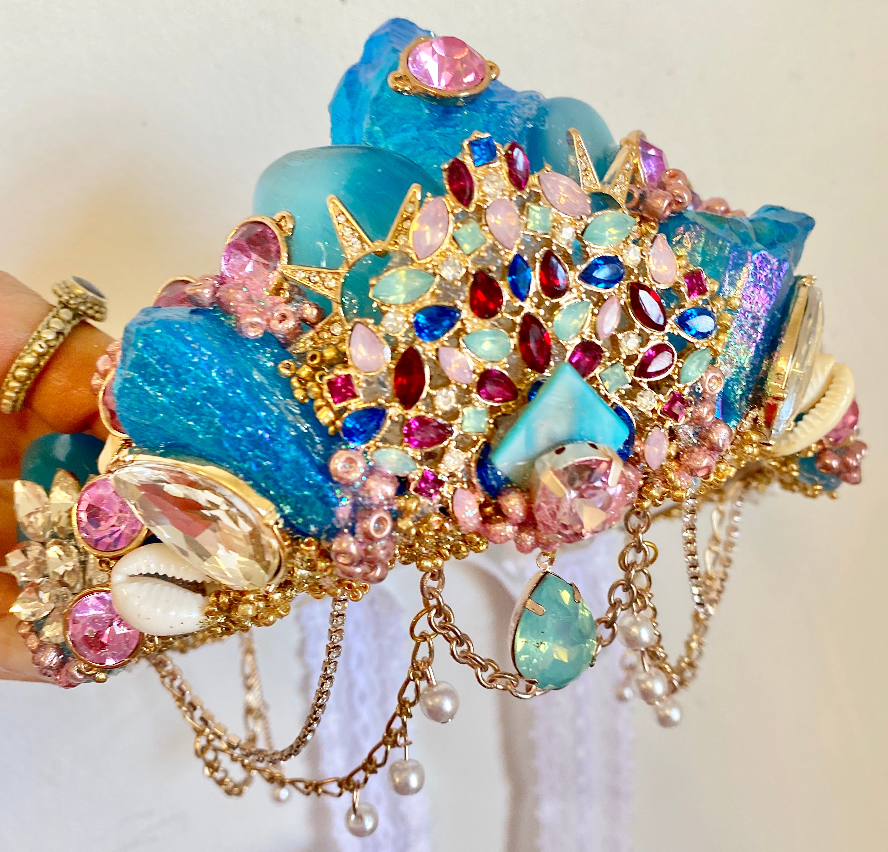 Blue aura crystal warrior princess mermaid crown — Summers Dreaming ...