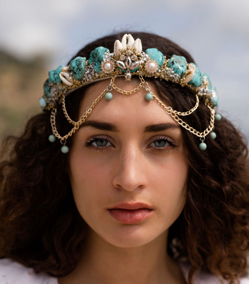 Blue magik mermaid crown — Summers Dreaming Mermaid Crowns